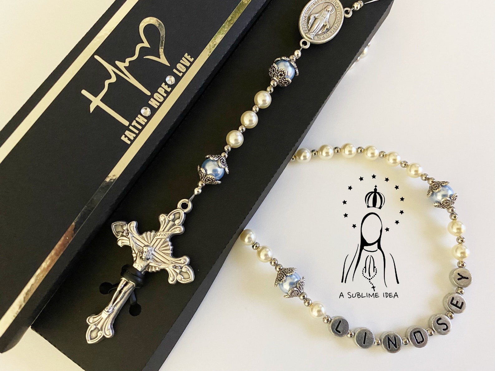 Personalized Rosary Custom Rosary Baptism Rosary First - Etsy
