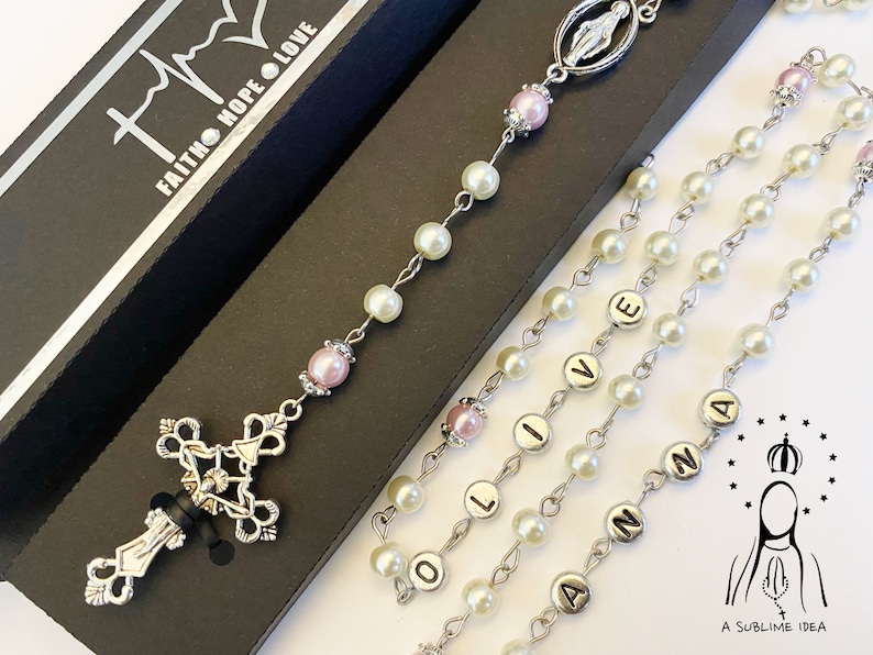 Custom Rosary, Handmade Rosary , Personalized Rosary, Pearl Rosary, - Etsy