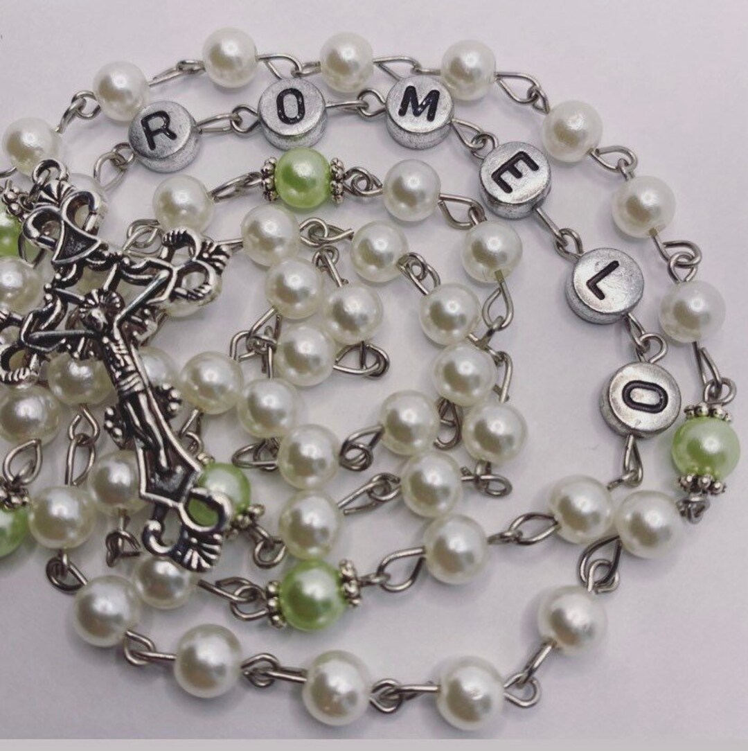 Handmade Rosary , Personalized Rosary, Pearl Rosary, Custom Rosary - Etsy