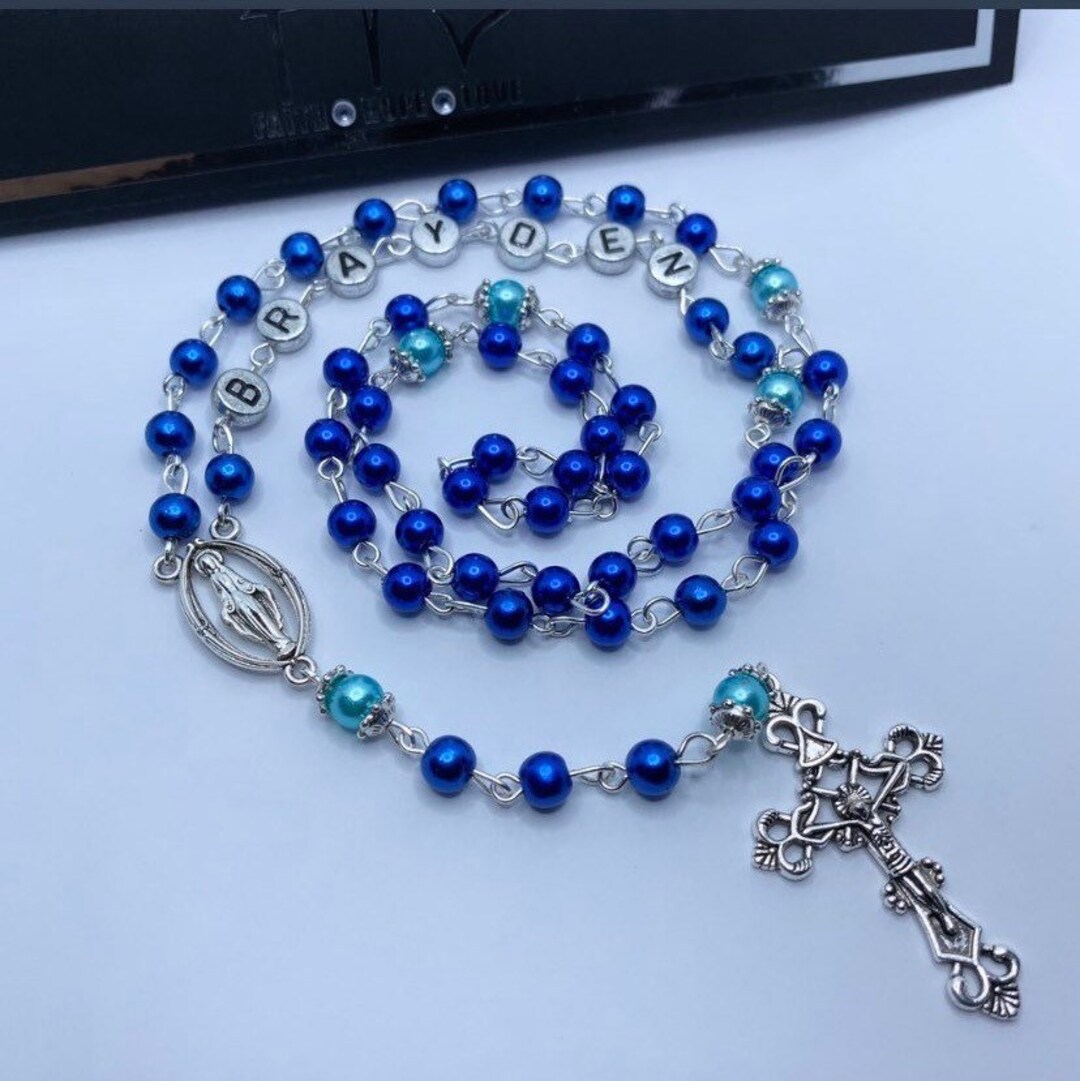 Handmade Rosary Personalized Rosary Pearl Rosary Custom - Etsy