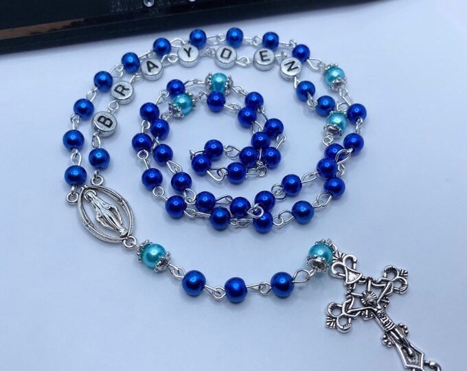Handmade Rosary , Personalized Rosary, Pearl Rosary, Custom Rosary - Etsy