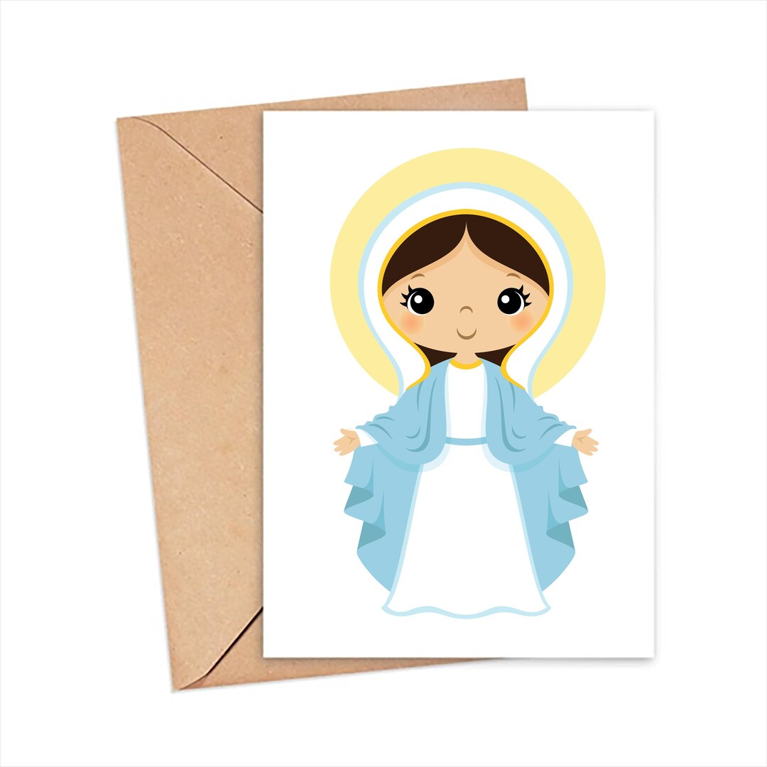 Religious Card | Blessed Virgin Mary | Catholic Card - Etsy