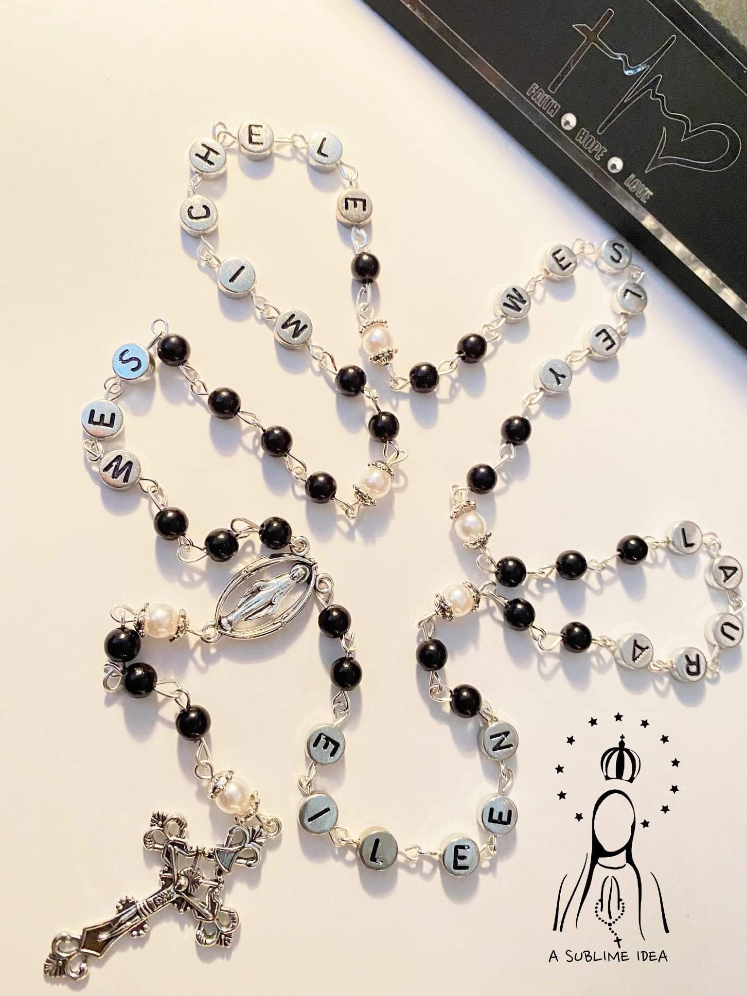 Personalized Rosary , Handmade Rosary , Pearl Rosary , Custom Rosary - Etsy