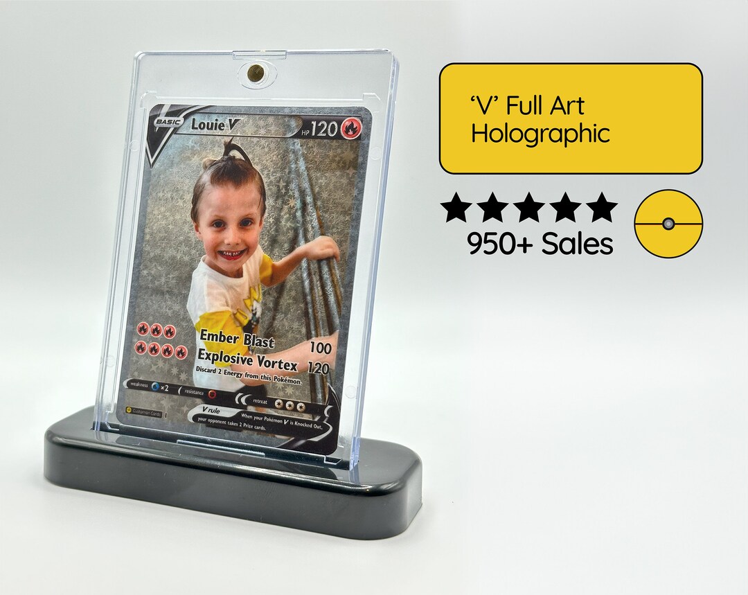Personalized Custom Pokémon Card V Style - Etsy