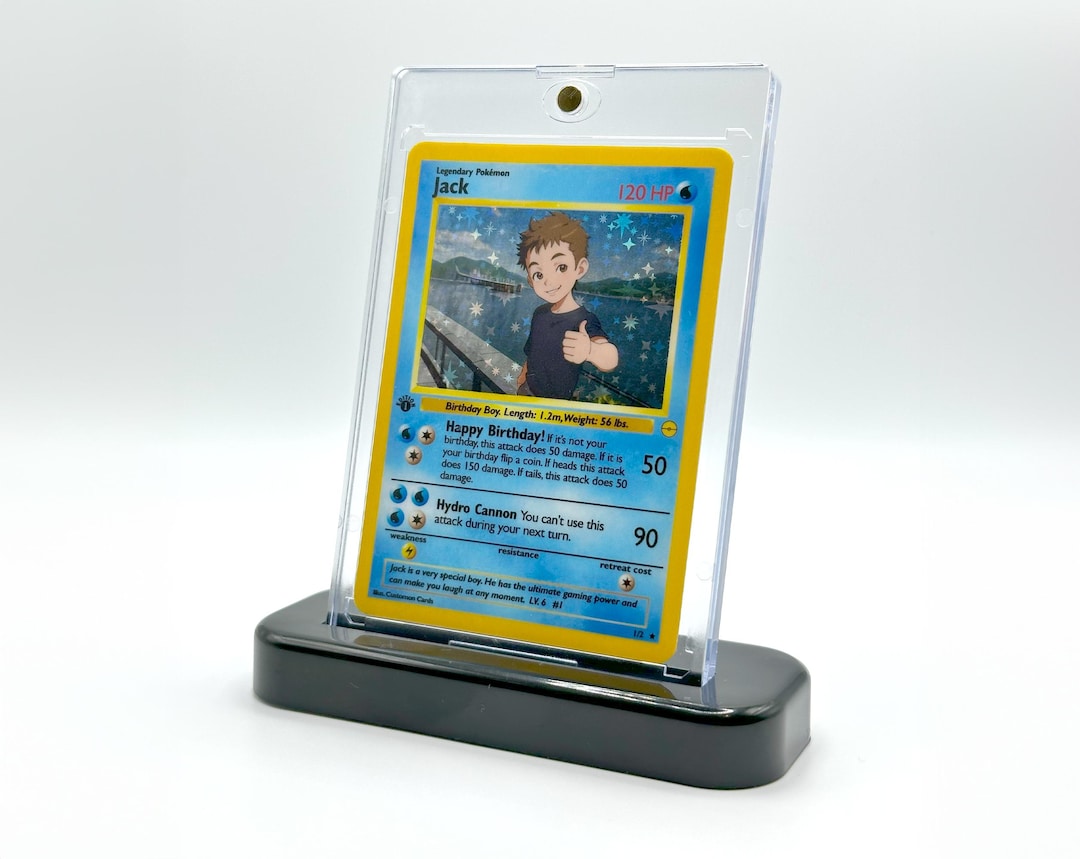 Personalized Custom Poke Card - Anime Style Character - Etsy