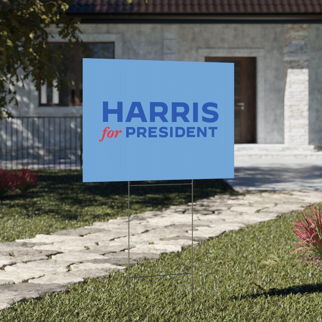 Kamala Harris 2024 Yard Sign Harris for President Sign - Etsy Israel