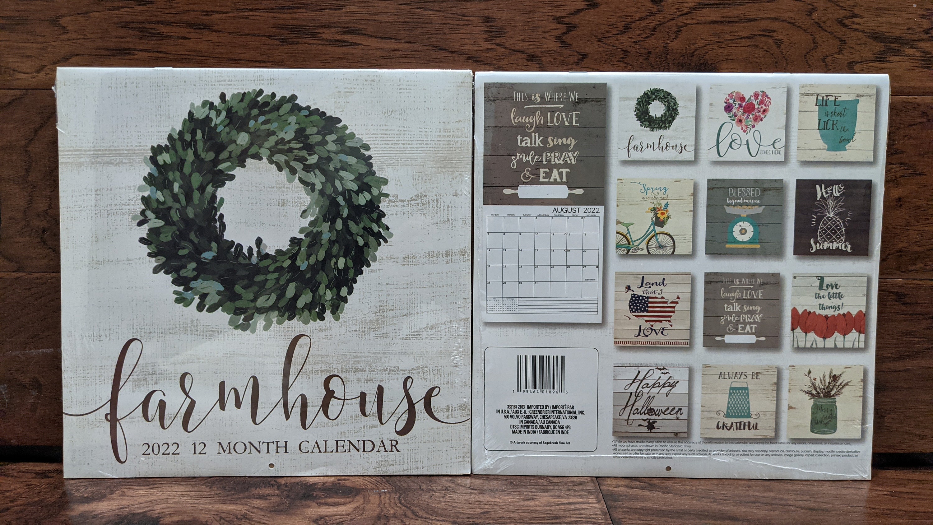 2022 Farm Fresh Calendar for Crafts, Farmhouse Calendar DIY Craft ...
