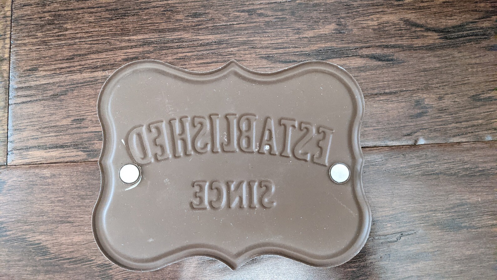 Metal Established Since Sign With Magnet, Rustic, Vintage, Man Cave ...