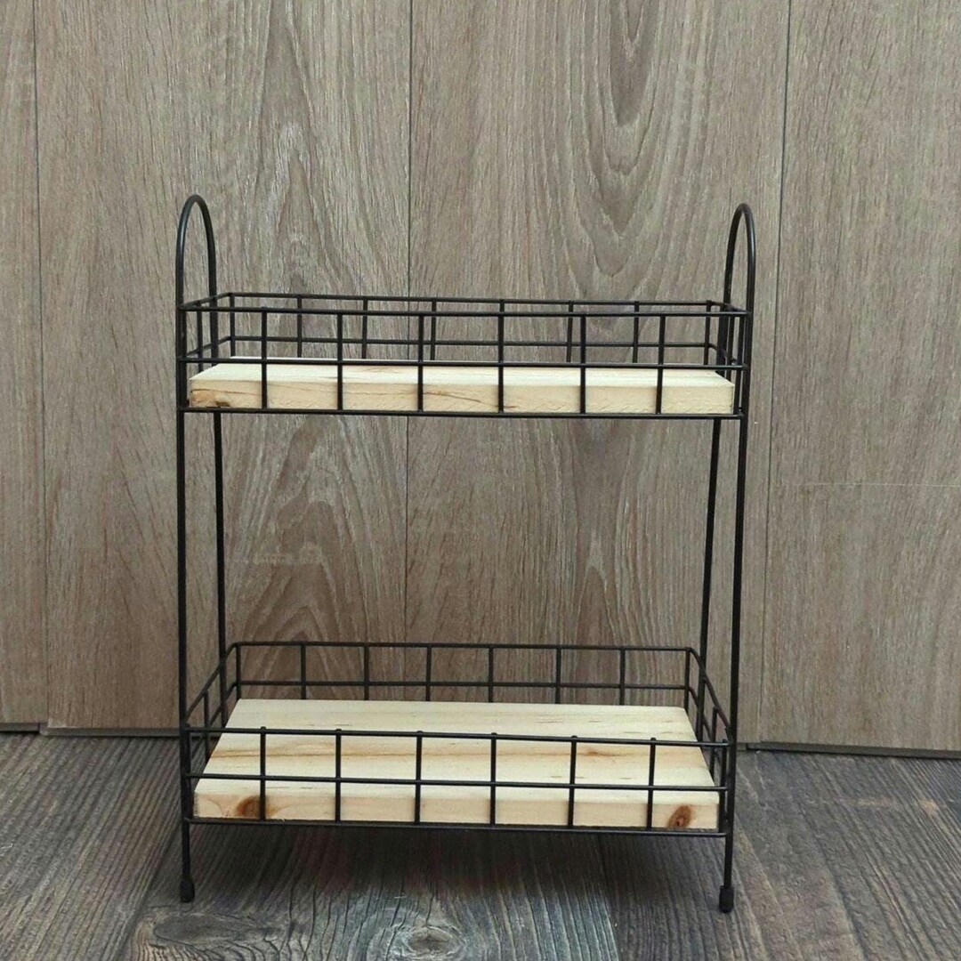 Tier Tray | Wood & Metal Tier Tray | Tiered Tray | Kitchen Decor ...