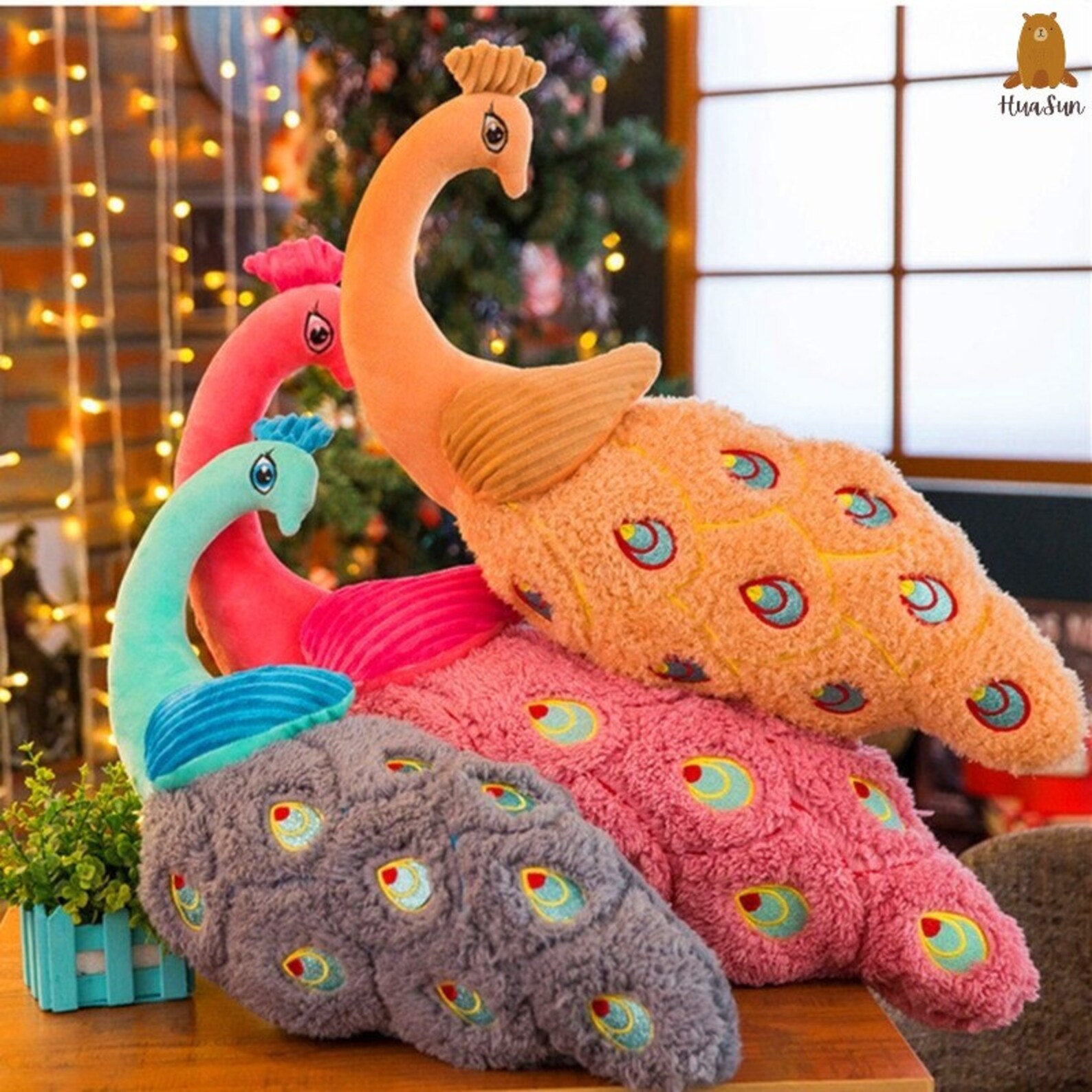 60-70cm Peacock Plush Toys Soft Stuffed Animals Doll Big | Etsy