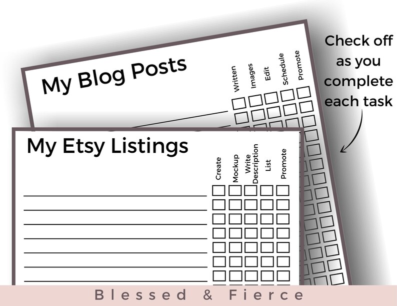 Social Media Content Calendar Etsy Listing Checklist Blog | Etsy