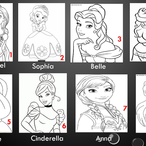 Princess Predrawn Canvas for Girls - Etsy