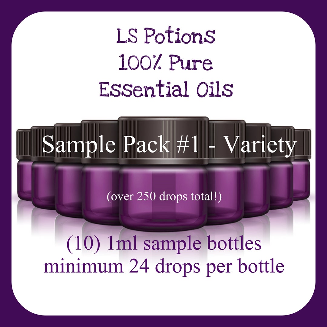 Essential Oils 100% Pure Therapeutic Oils 10 Sample Packs 1ml Ea ...