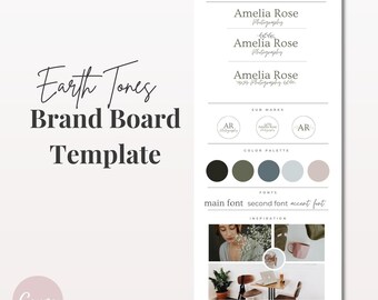 Earth Tones Canva - Etsy