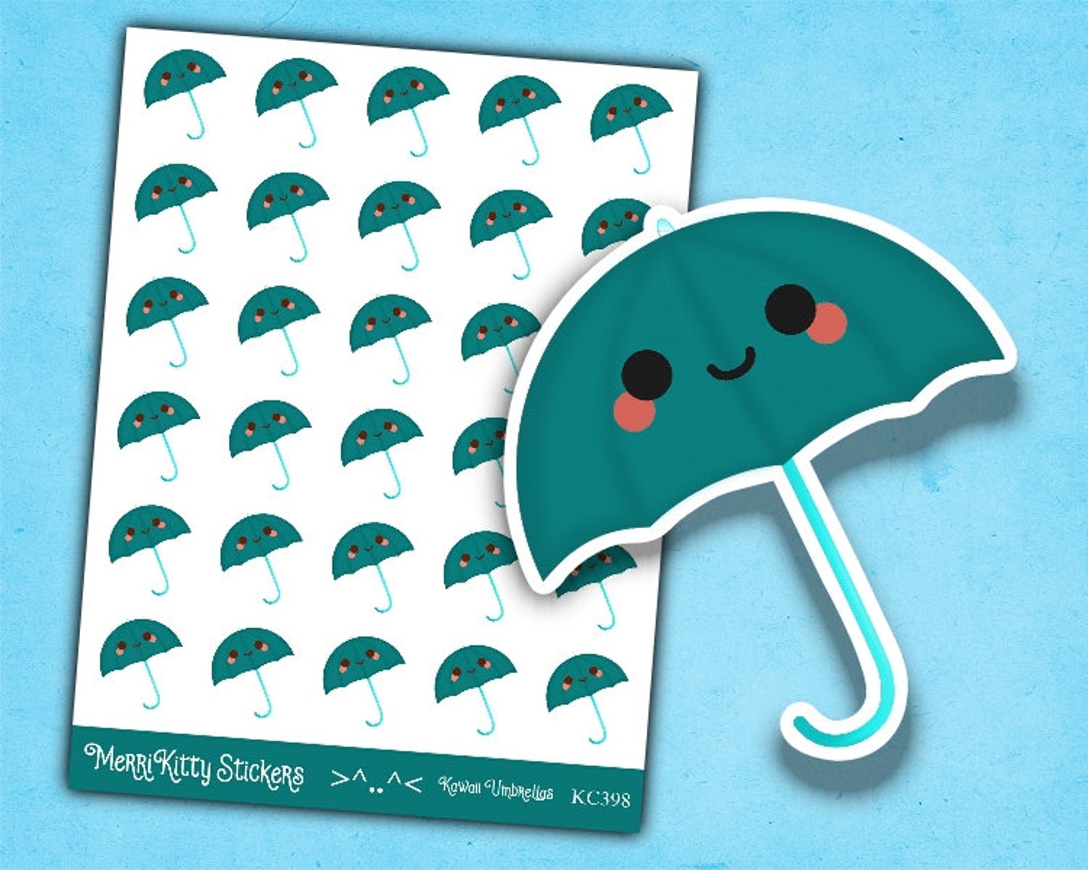 Kawaii Umbrella Stickers KC398 Weather Planner Stickers - Etsy
