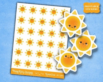 Cute Sun Stickers - Etsy