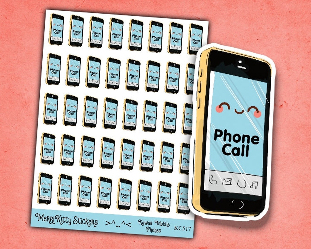 Phone Call Stickers KC517 Kawaii Mobile Phone Stickers - Etsy