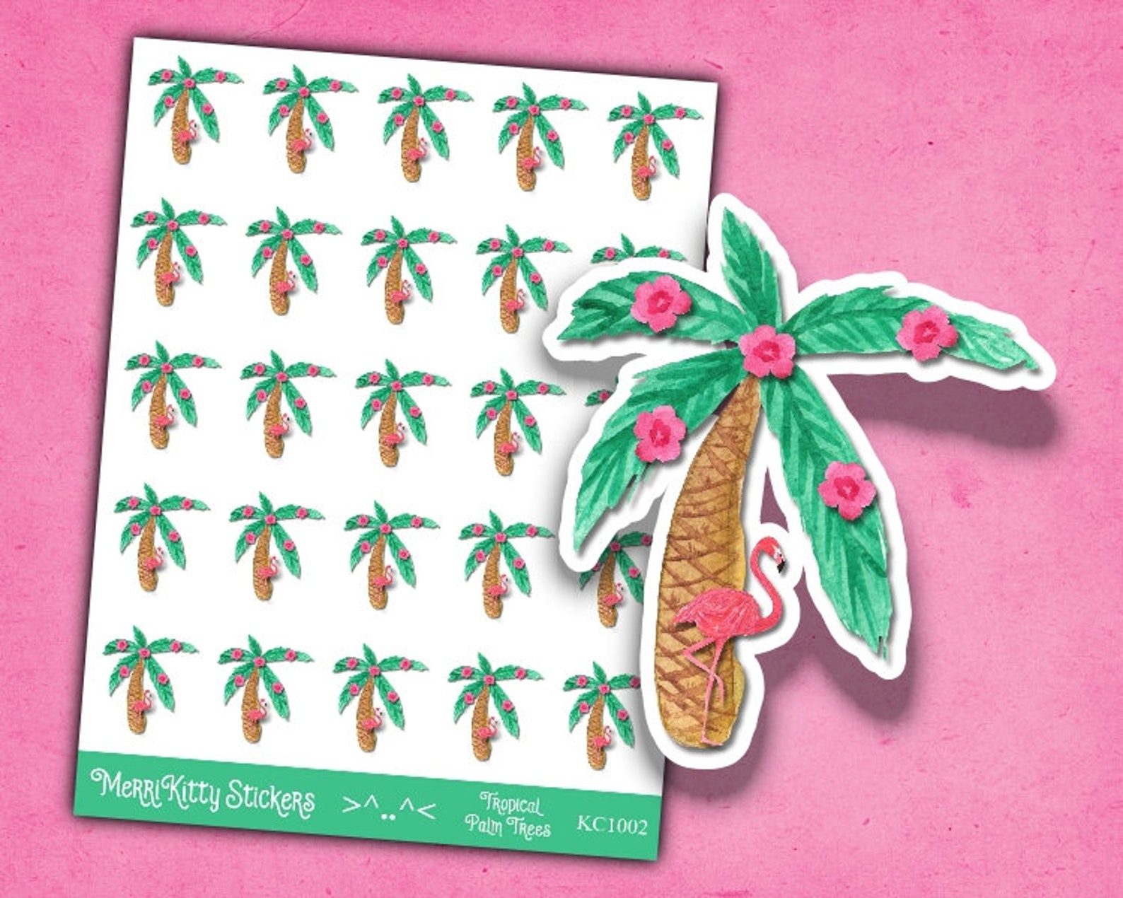 Pegatinas de palmeras tropicales KC1002 Pegatinas | Etsy