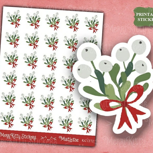 Mistletoe Stickers - Etsy