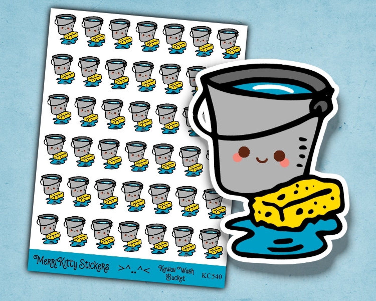Kawaii Cleaning Stickers KC540 Cute Housework Stickers | Etsy