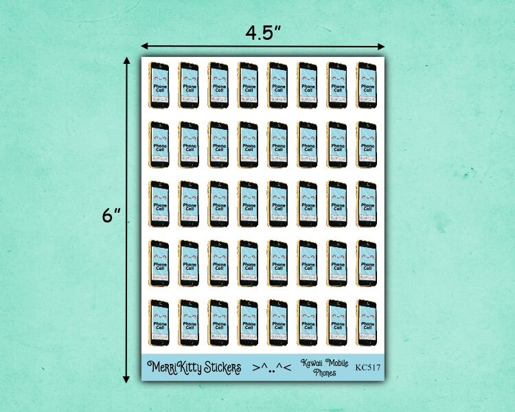 Phone Call Stickers KC517 Kawaii Mobile Phone Stickers - Etsy