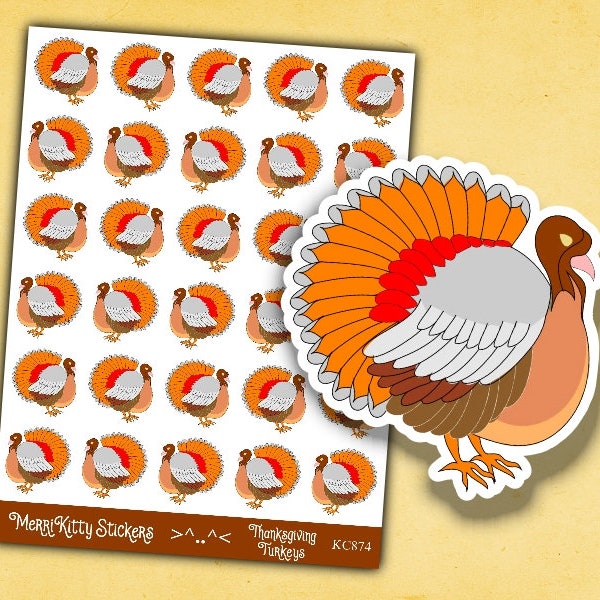 Turkey Stickers - Etsy
