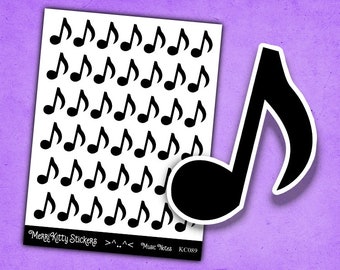 Quaver Eighth Music Note Vinyl Decal Sticker - Etsy