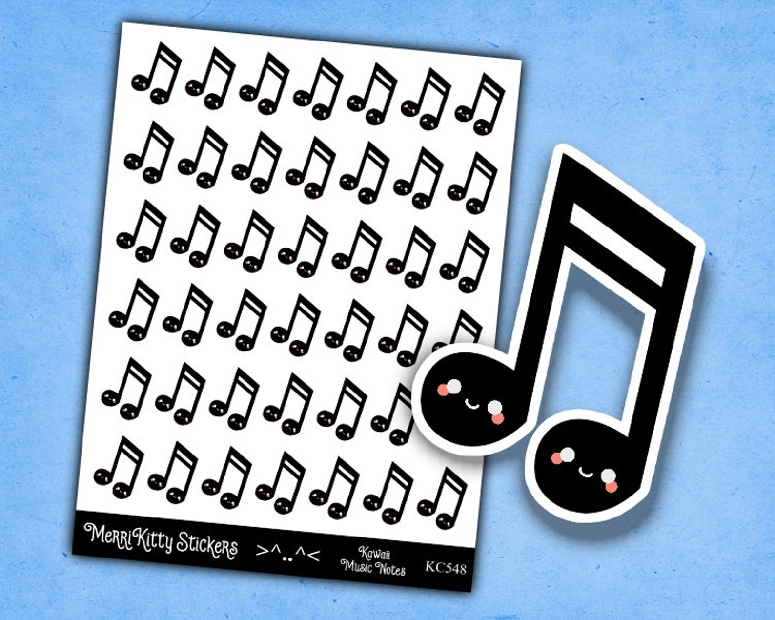 Cute Music Note Stickers KC548 Kawaii Music Stickers | Etsy