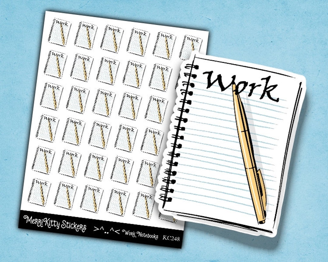 Work Stickers KC248 Work Notebook Stickers Work Planner Stickers ...