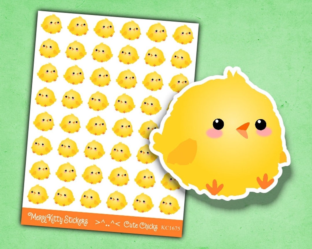 Cute Easter Chick Stickers KC1675 Easter Stickers Cute Sticker Sheet ...
