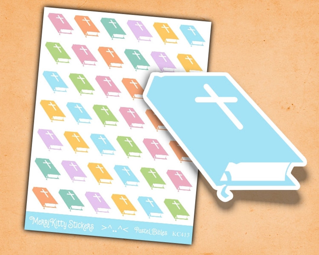 Pastel Bible Stickers KC413 Bible Book Stickers Prayer Stickers ...