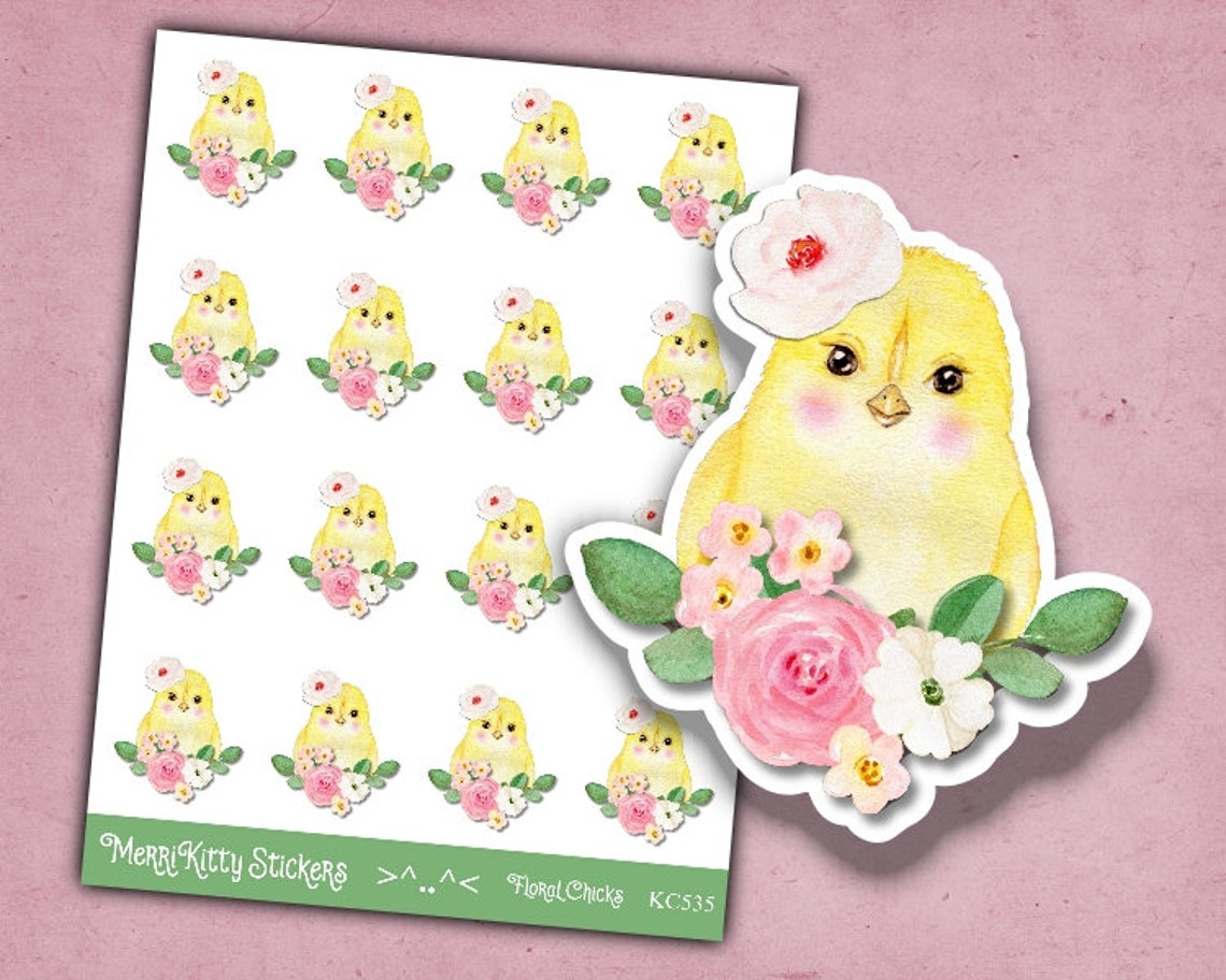 Easter Chick Stickers KC535 Easter Stickers Cute Chick Stickers Easter ...