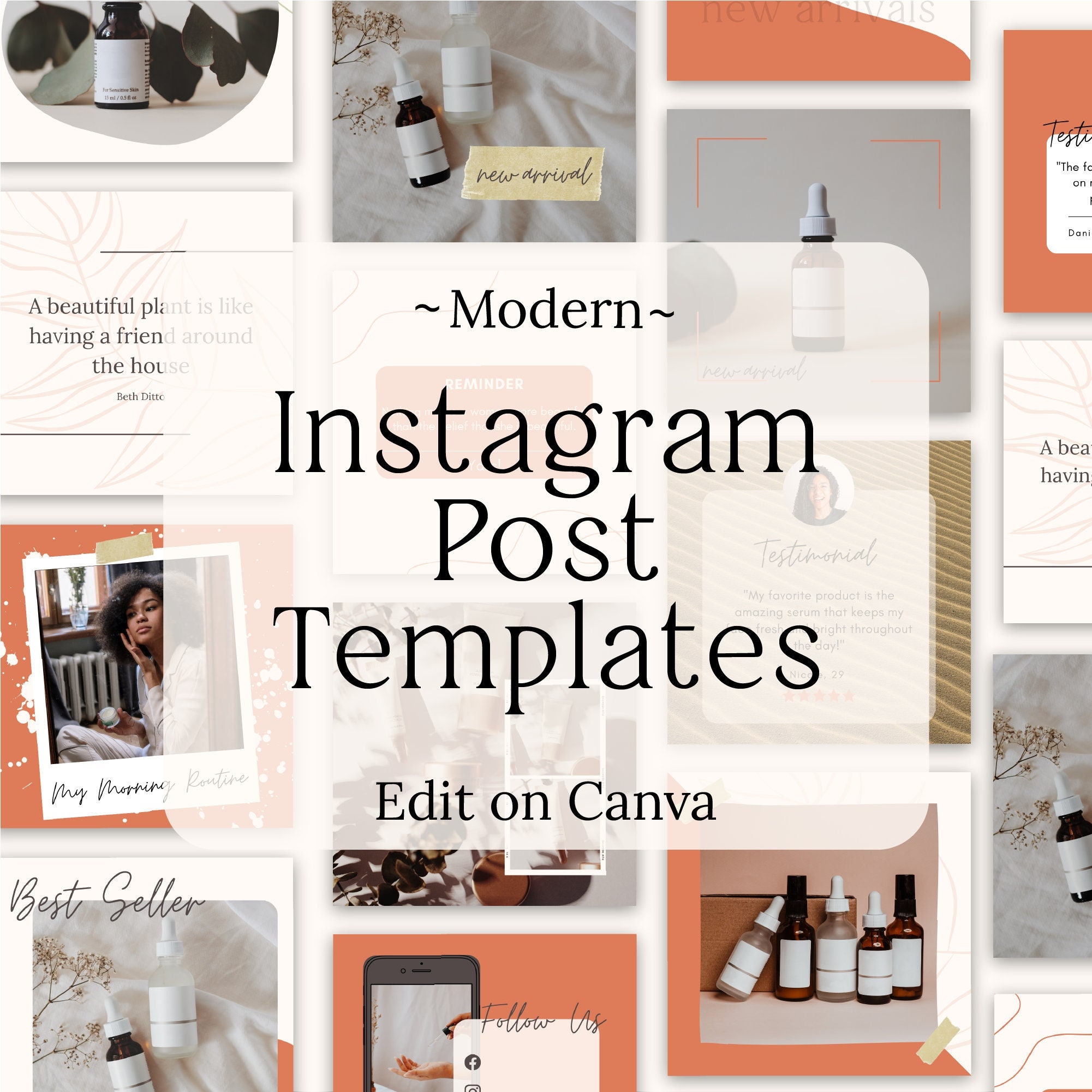 Modern Instagram Templates Easily Editable With Canva - Etsy