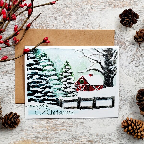 Rustic Holiday Cards - Etsy