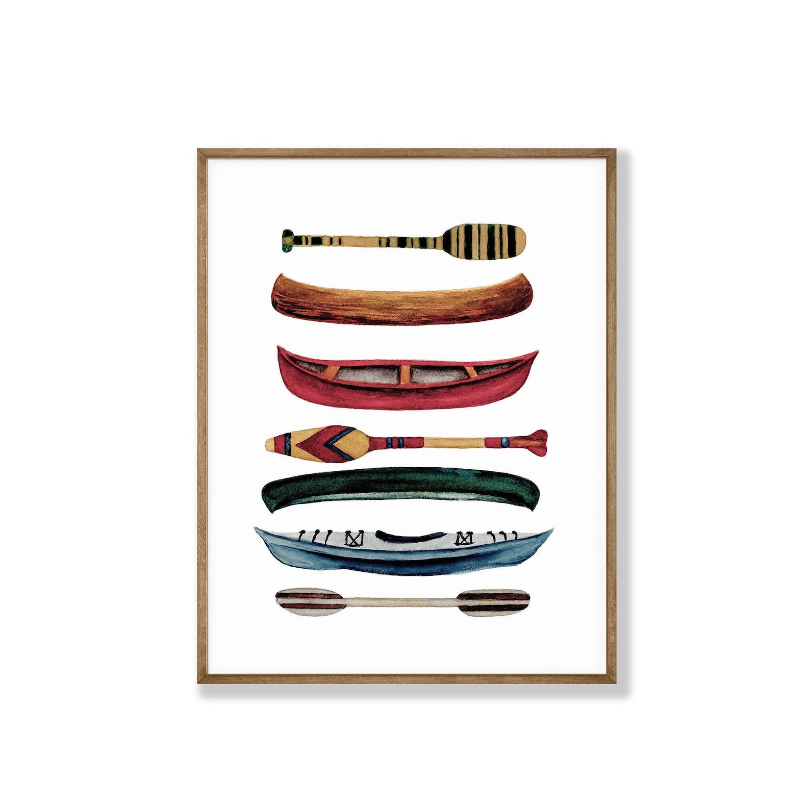 Watercolor Kayaks & Canoes Art Print Various Sizes - Etsy
