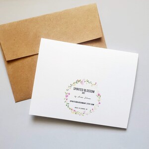 Jewel Tone Floral Greeting Card, Single or Set, Watercolor & Gold Ink ...