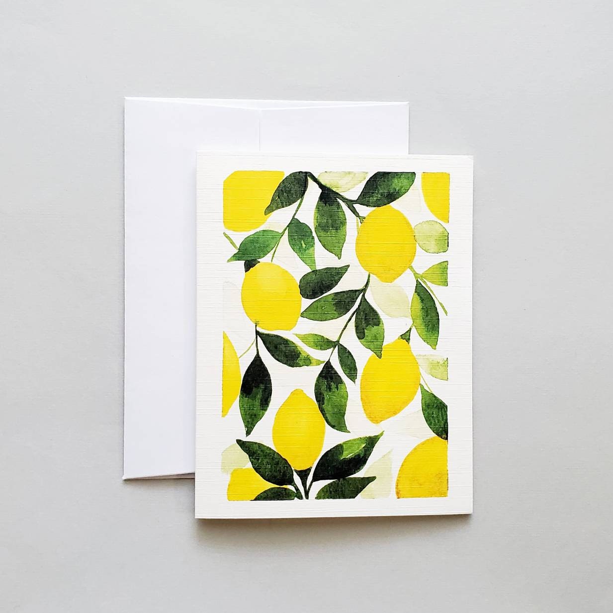 Watercolor Lemons Cards, Blank All Occasion Card, Single or Set ...