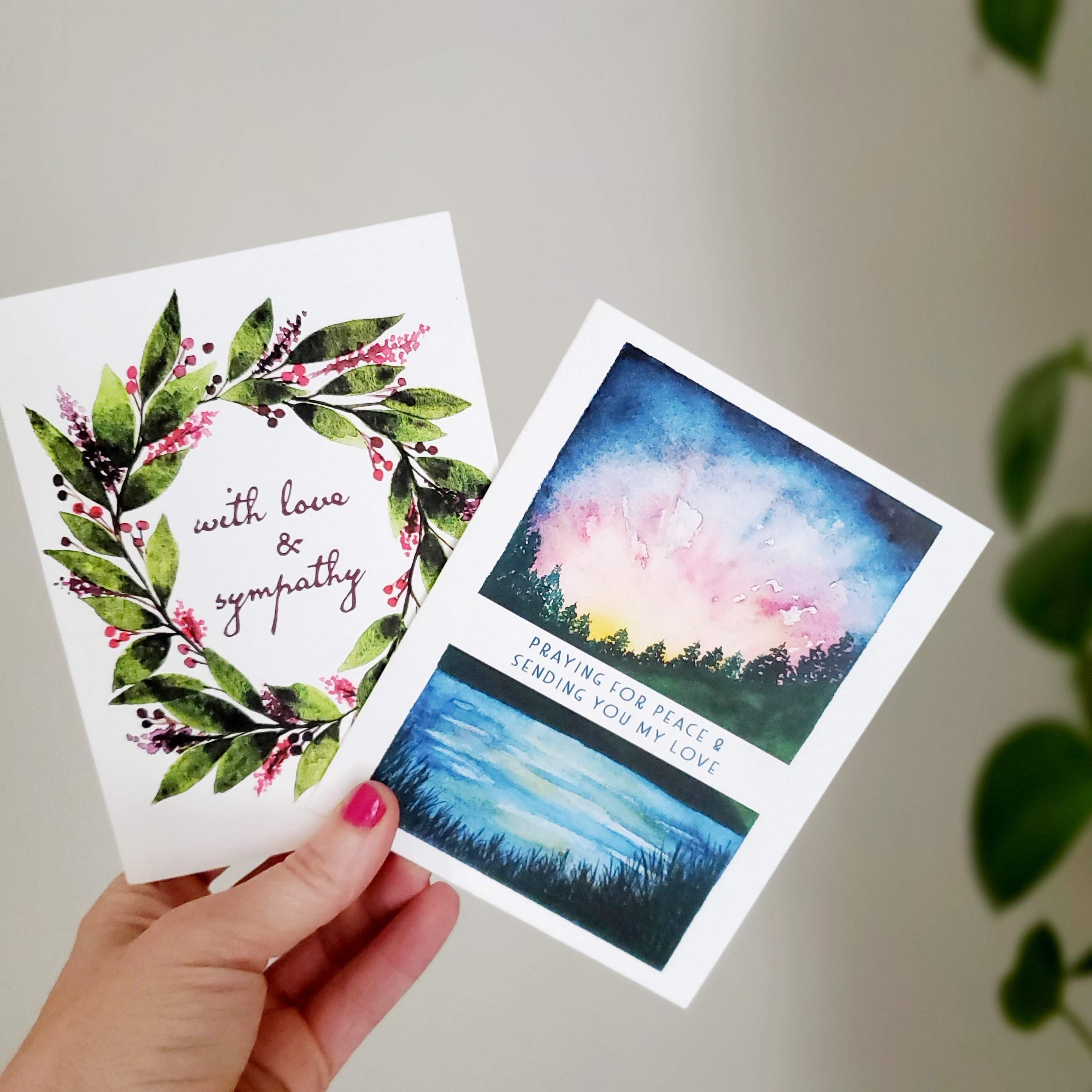 Peaceful Nature Sympathy Card Single or Set | Etsy