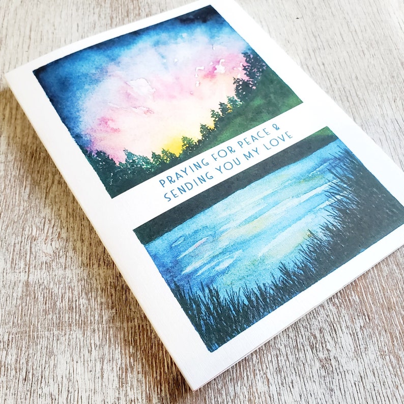 Peaceful Nature Sympathy Card Single or Set | Etsy