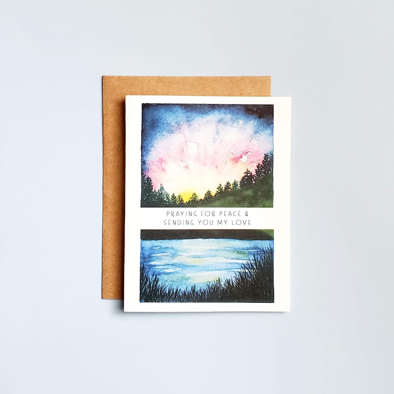 Peaceful Nature Sympathy Card Single or Set | Etsy