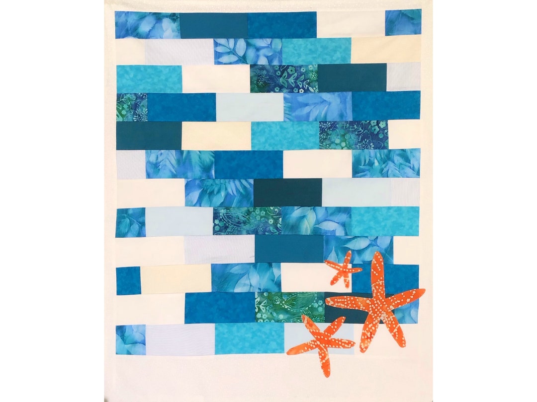 Ocean Waves Starfish Blanket Modern Quilt Pattern | PDF Instant ...