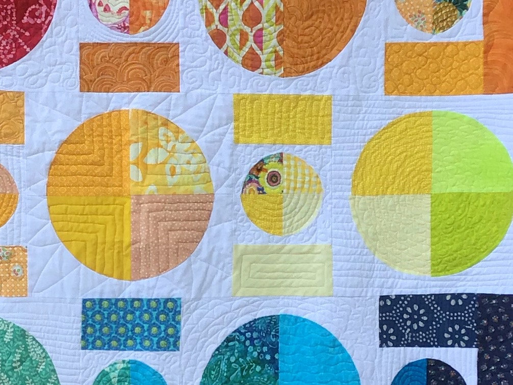 Rainbow Circles Modern Quilt Pattern | Instant PDF Download | Multiple ...
