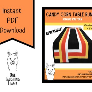 Halloween Candy Corn Table Runner / Modern Quilt Pattern / PDF Instant ...