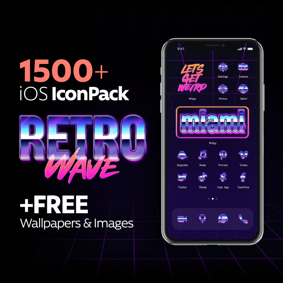 1500+ Retrowave Ios Icons - Etsy