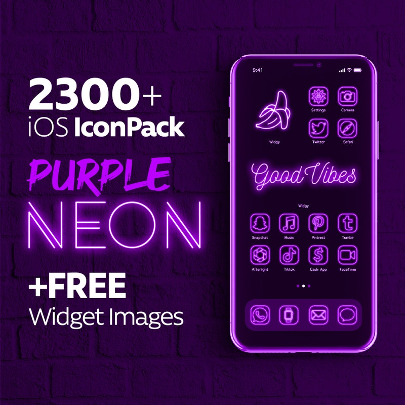 Neon Purple Icons - Etsy