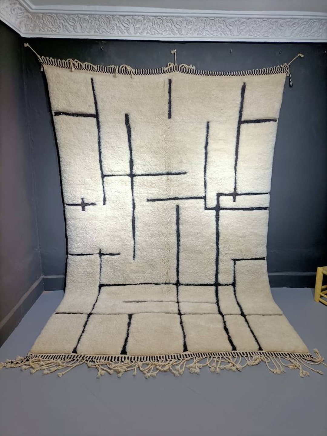 Beni Mrirt Rug, Moroccan Rug for Living Room, Beni Ourain Rug ...