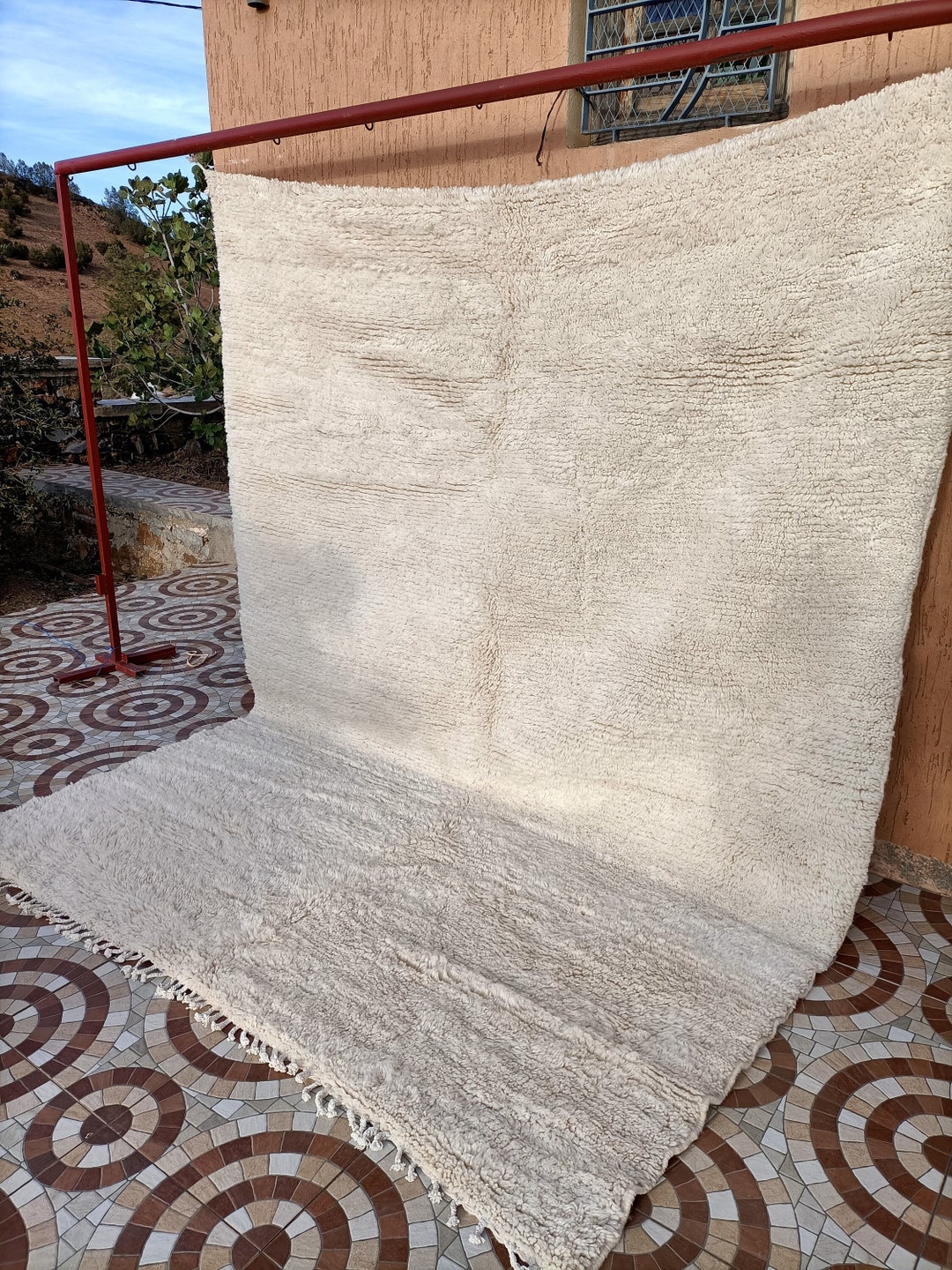 Solid Rug , Off-white Rug , Moroccan Rug , Plain Rug, Neutral Rug ...