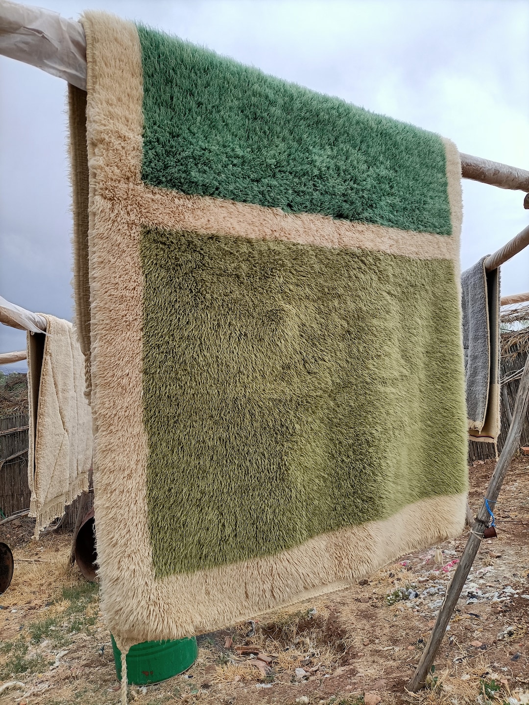 Emerald Green Rug , Mrirt Rug, Wool Rug, Premium Quality Rug, 100% ...