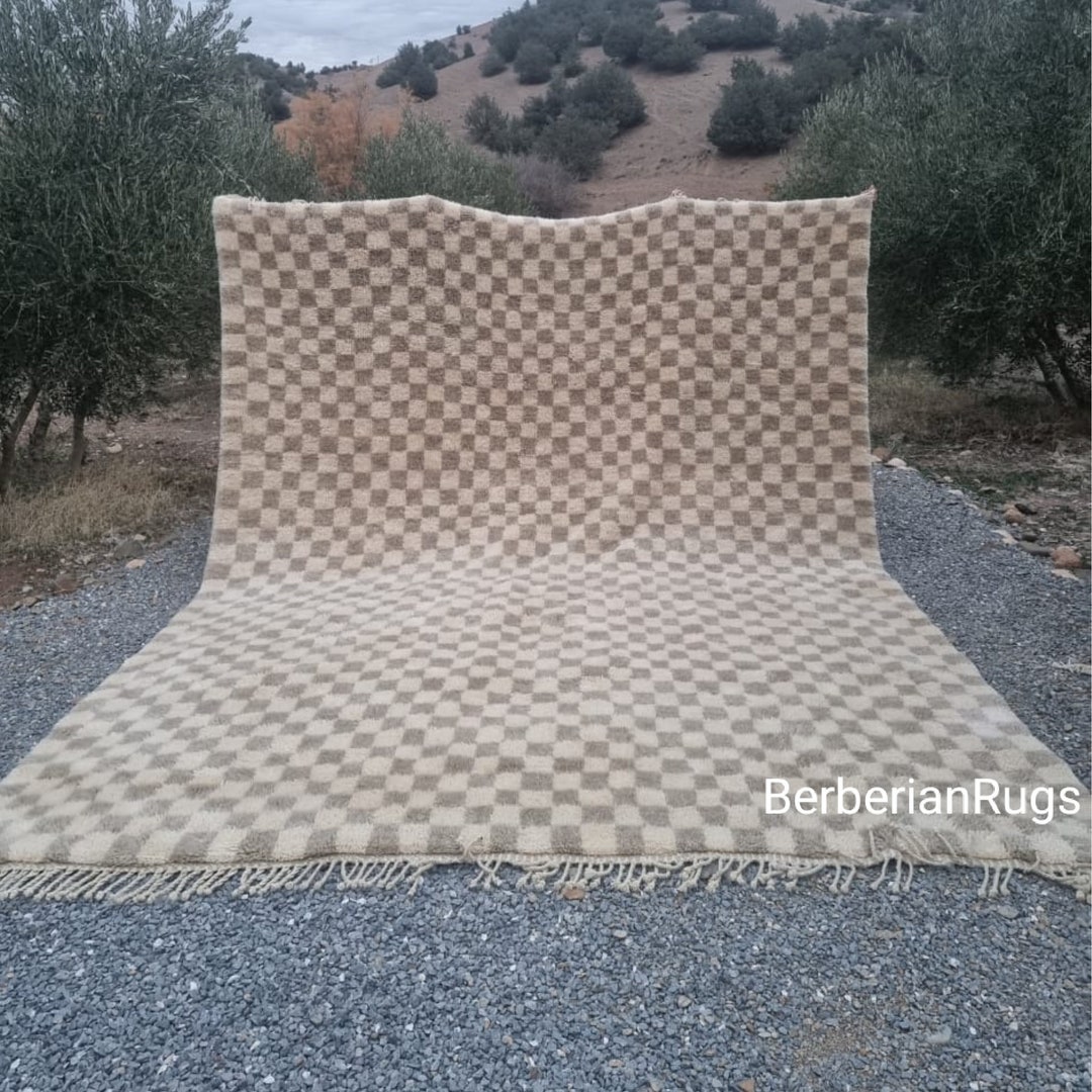 Checkered Rug 10x13, Moroccan Rug Checkered, 10x13 Checkerboard Rug ...
