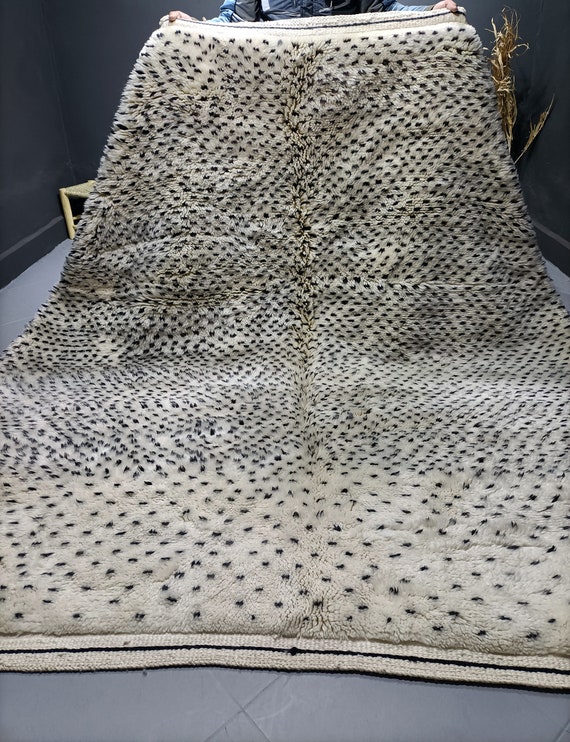 Leopard Rug Black Dot Rug Wool Handmade Rug Gorgeous Tapis | Etsy